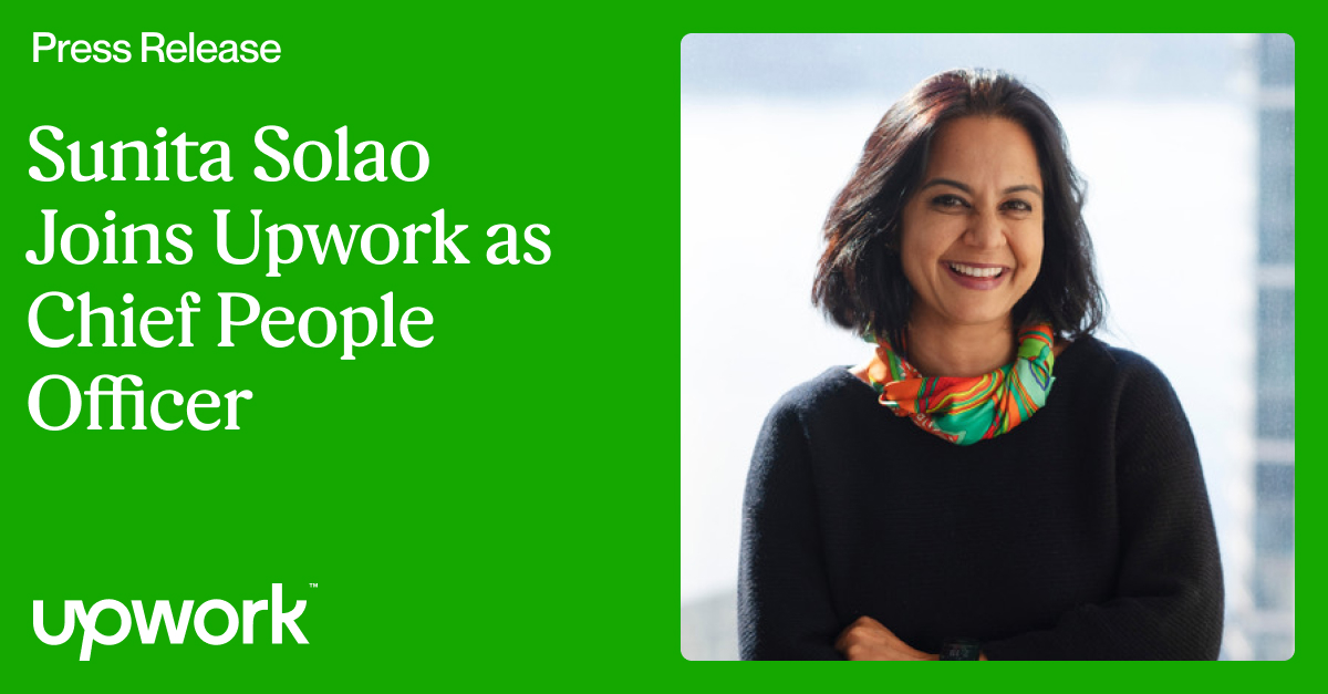Sunita Solao Joins Upwork as Chief People Officer | Upwork